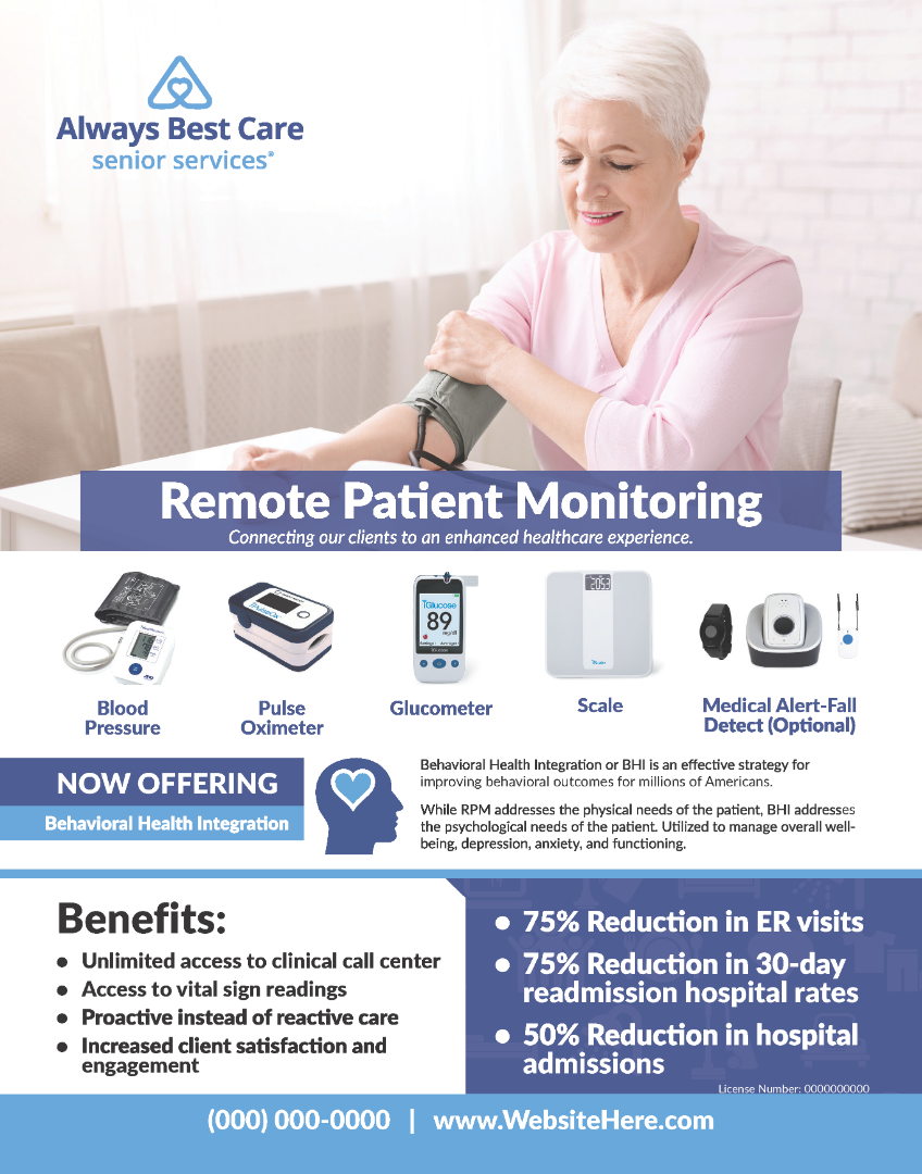 Remote Patient Monitoring Flyer Vital Signs – ABC Company Store