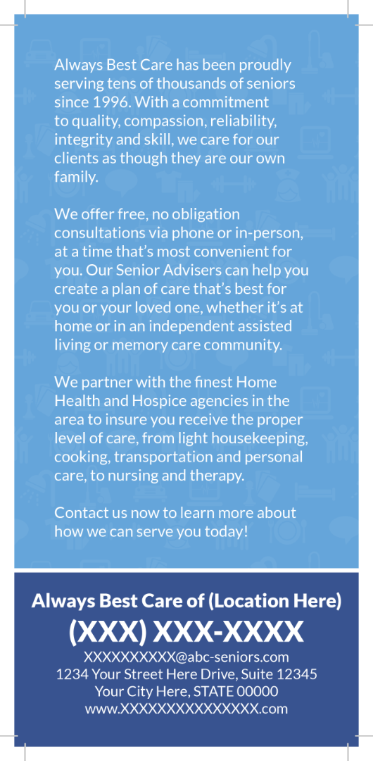 Our Services Rack Card – ABC Company Store