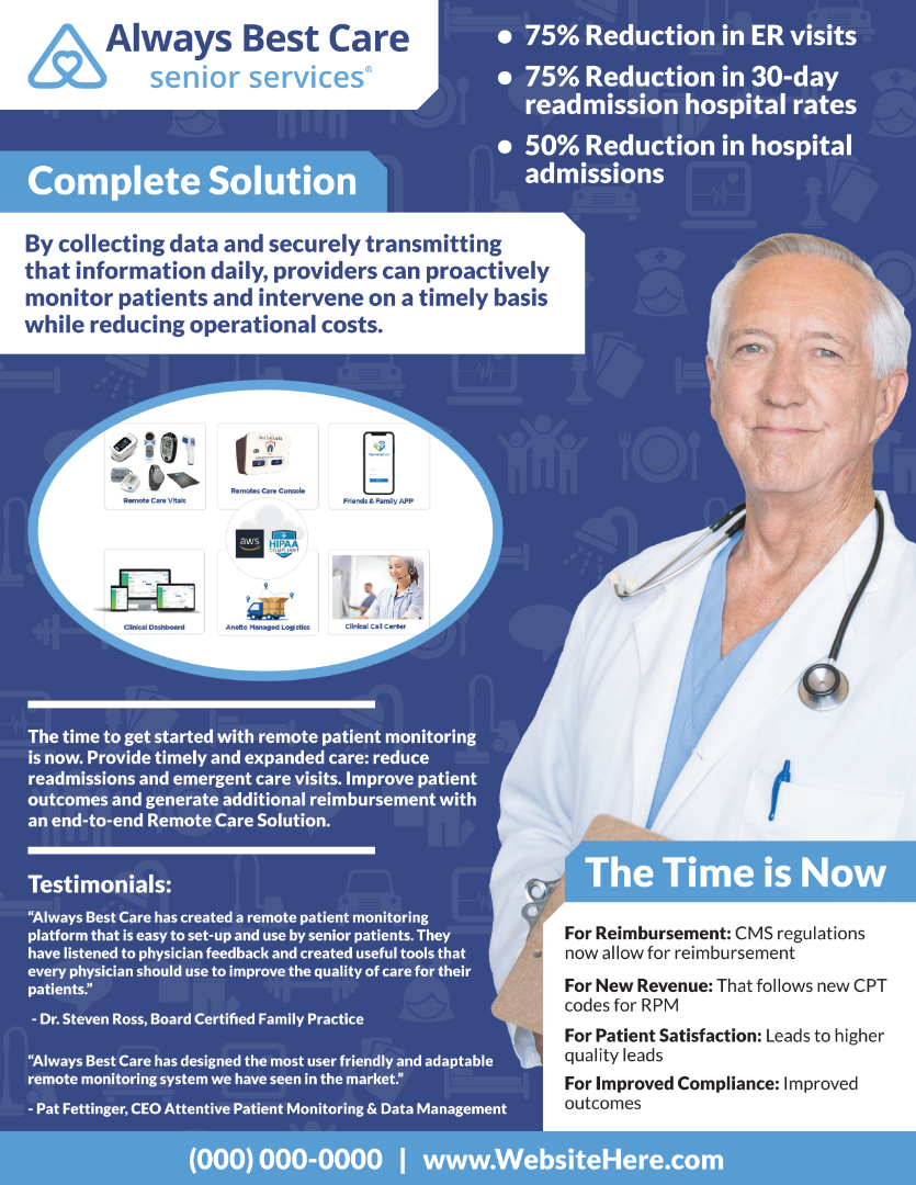 Redefining Remote Patient Monitoring Flyer - 2 Sides – ABC Company Store